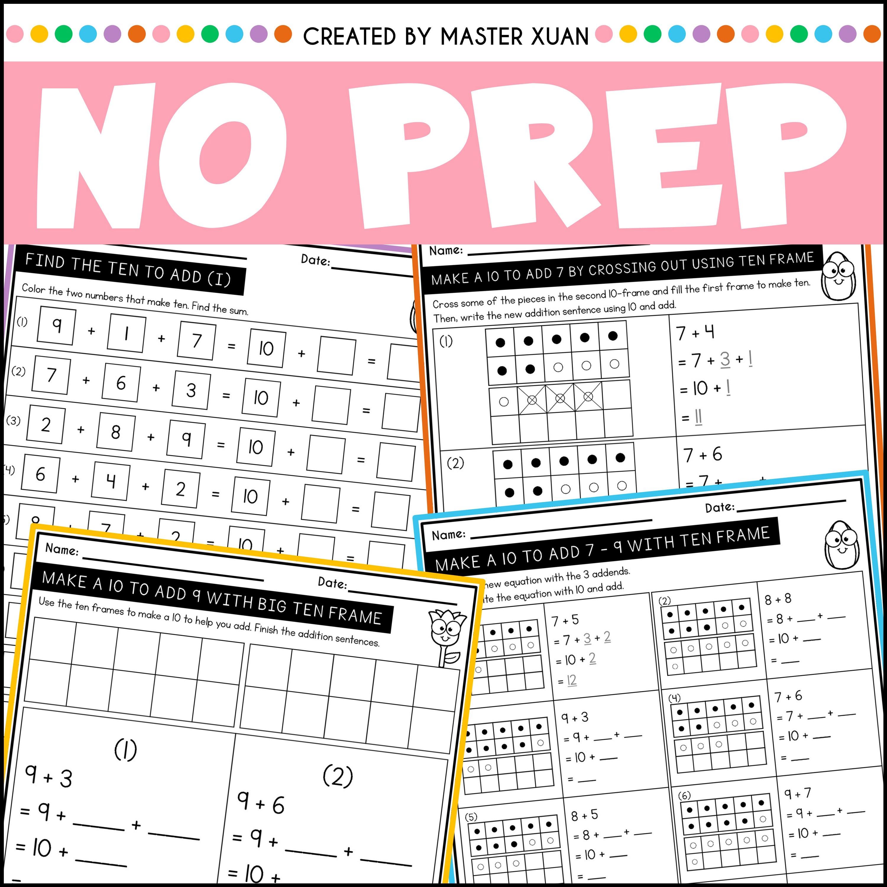Addition and Subtraction Within 100 Worksheets Math Compensation ...
