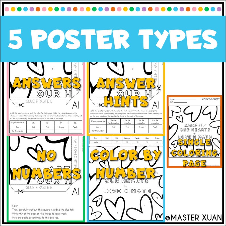 Area and Perimeter Worksheets for 3rd Grade Math Valentine's Day ...
