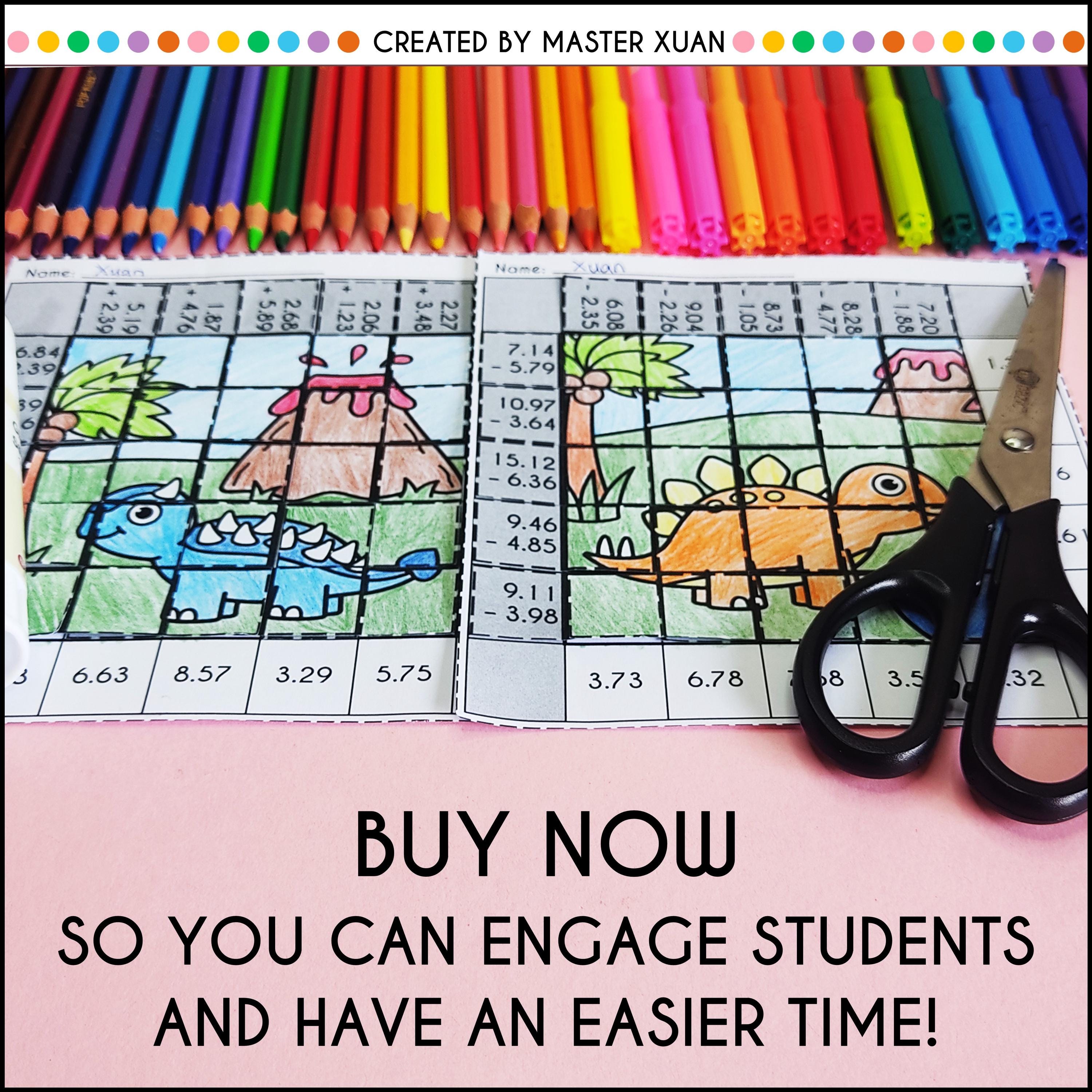 Dinosaur Craft Printables Paper Weave Crafts for Adding and Subtracting ...