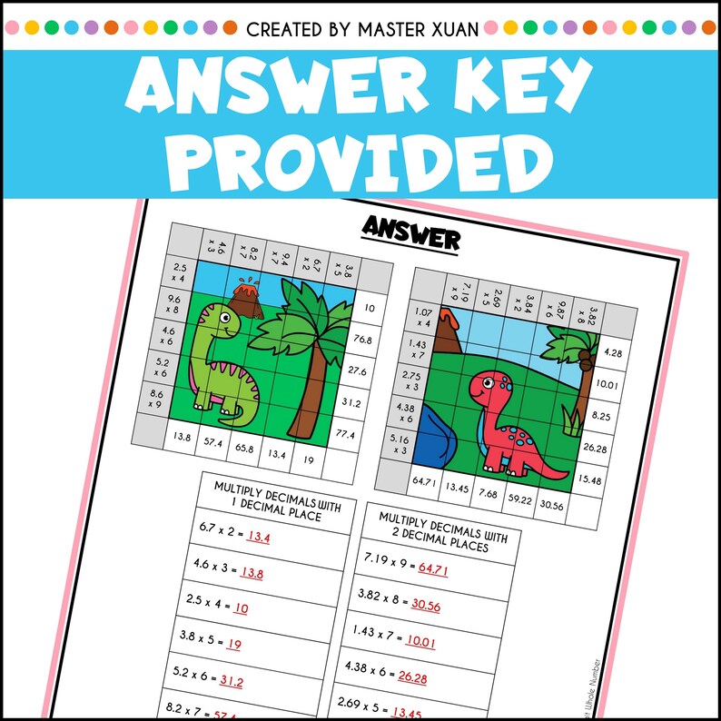Dinosaur Craft Printables Paper Weave Crafts for Multiplying Decimals ...