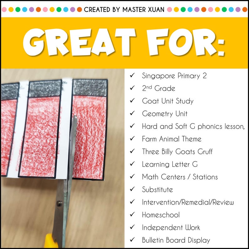 Goat Craft With 2D and 3D Shapes Worksheet: 2nd Grade Geometry Zoo ...