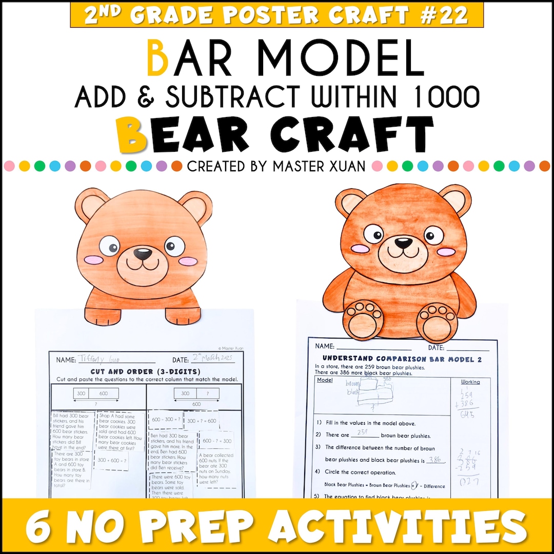 2nd Grade Math Worksheets, Bar Model Addition and Subtraction ...