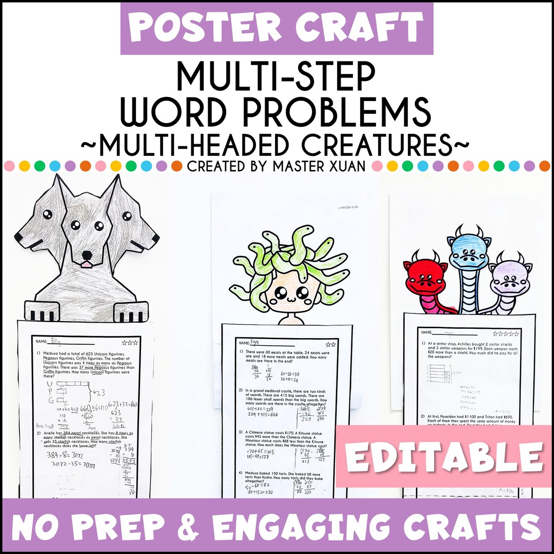 Greek Mythical Creatures Printable Craft Activities for Multi Step Word ...