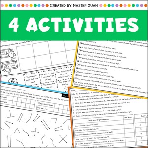 Parallel and Perpendicular Lines Activity 4th Grade Geometry Worksheet ...
