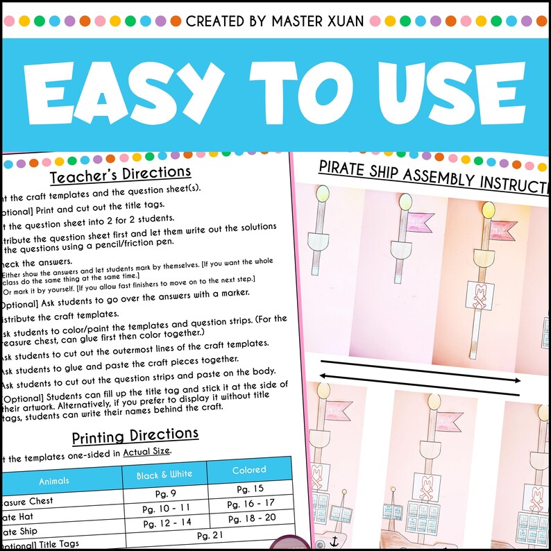 Kids Printable Pirate Ship Hat Mathematics Printables Pirate Crafts for ...