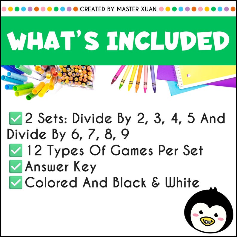 Division Game Worksheets for Homeschool Math Review Fact Fluency ...