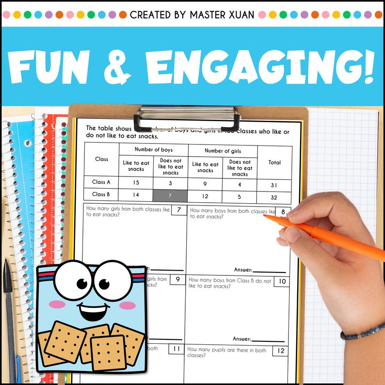 Tables and Graphs Worksheets for 4th Grade Data Analysis Read Charts ...