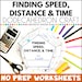 Speed Distance Time Triangle Formula Activity for 7th Grade Math ...