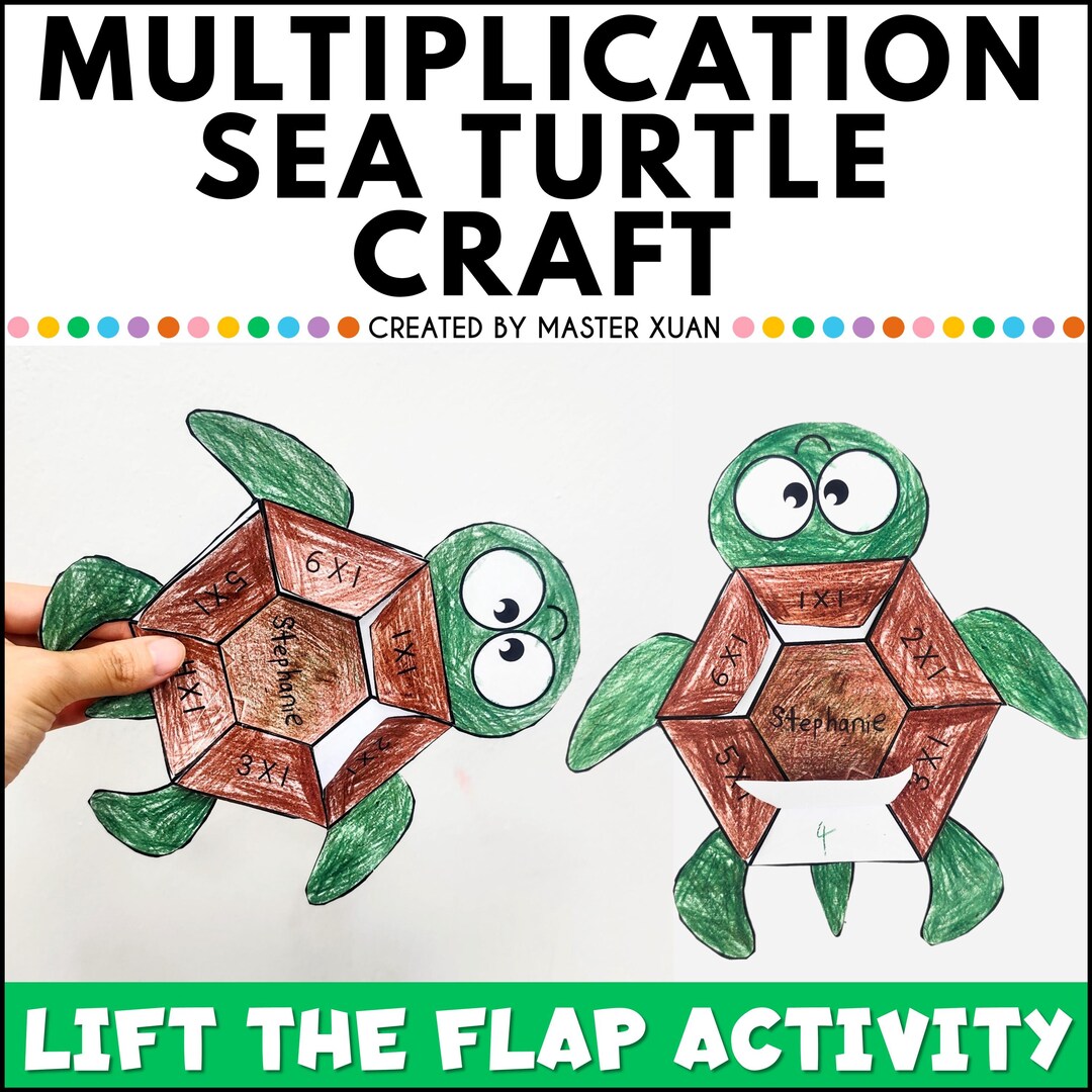 Sea Turtle Multiplication Craft - Fun Printable Math Activity for Kids ...