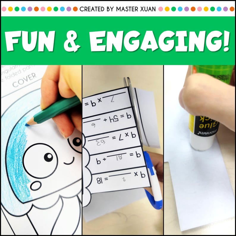 3D Jellyfish Craft for 3rd Grade Math Facts Multiplication Printable ...