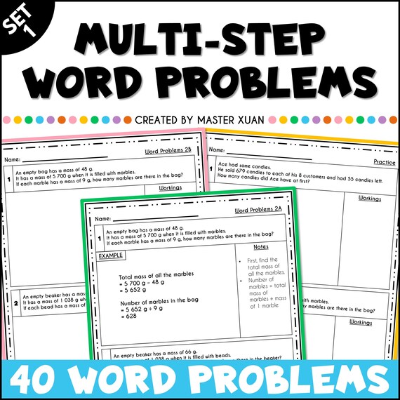 Maths Word Problems 4 Operations