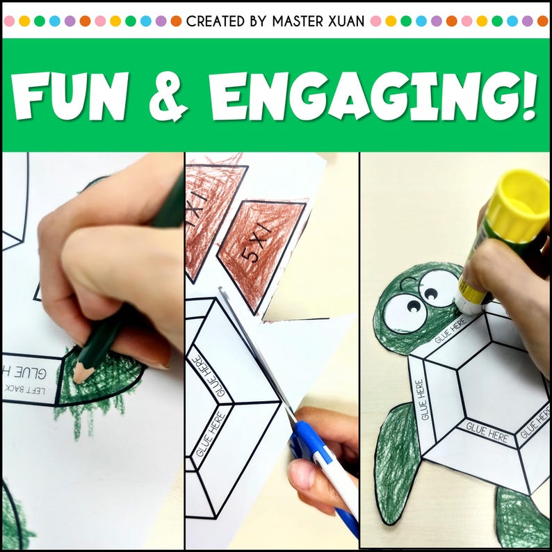 Sea Turtle Multiplication Craft - Fun Printable Math Activity for Kids ...