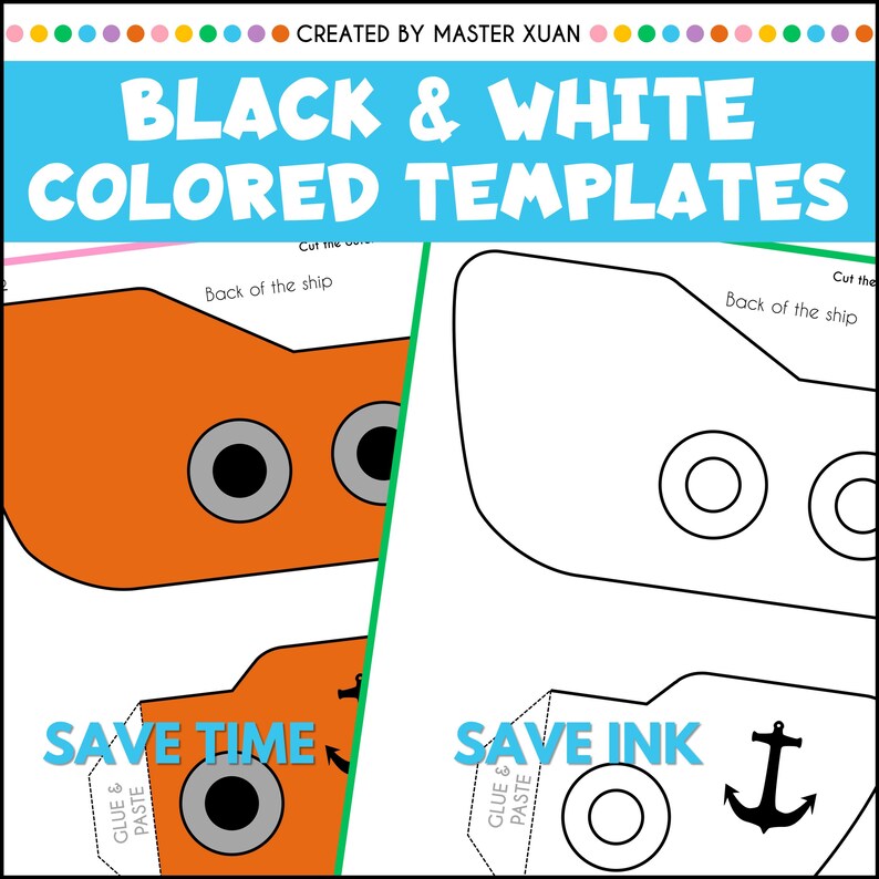 Kids Printable Pirate Ship Hat Mathematics Printables Pirate Crafts for ...