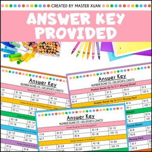 Number Bonds to 100 Sports Craft Printable Activities for First Grade ...