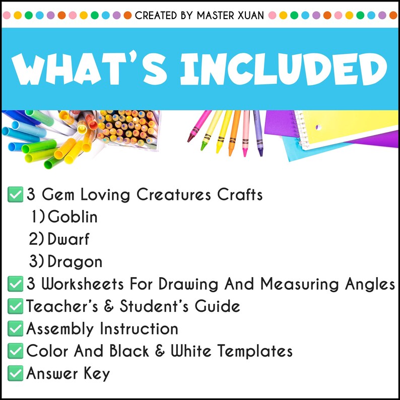 Geometry Printable Crafts for Kids Measure Angles Protractor Practice ...