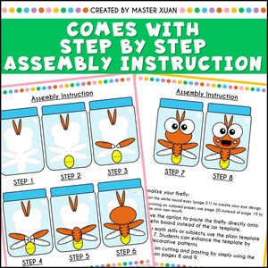 Spring Printable Firefly Crafts for Place Value Standard, Expanded and ...