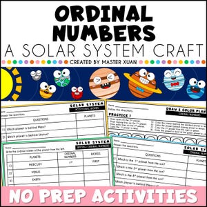 Ordinal Numbers Math Bulletin Board for First Grade Math Printables ...