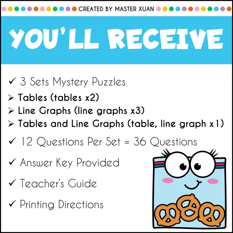 Tables and Graphs Worksheets for 4th Grade Data Analysis Read Charts ...