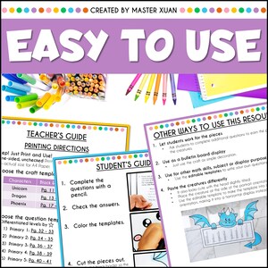 Mythical Creatures Printable Paper Craft for Kids Activities for Four ...