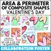 Area and Perimeter Worksheets for 3rd Grade Math Valentine's Day ...