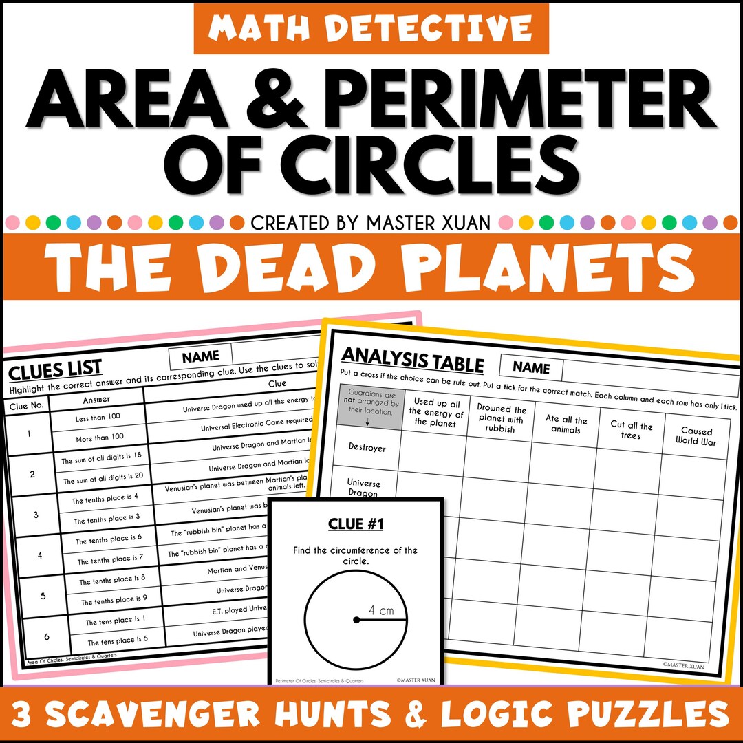 Earth Day Scavenger Hunt Games Math Logic Puzzles Activity for Area and ...