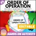 Order of Operations Hands on Activities for 5th Grade Math Worksheets ...