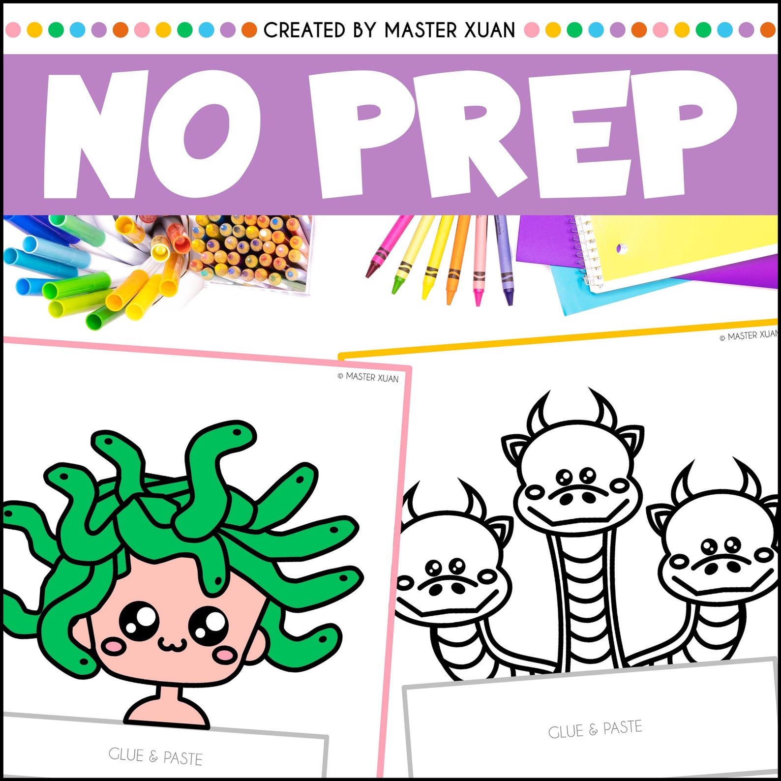Greek Mythical Creatures Printable Craft Activities for Multi Step Word ...