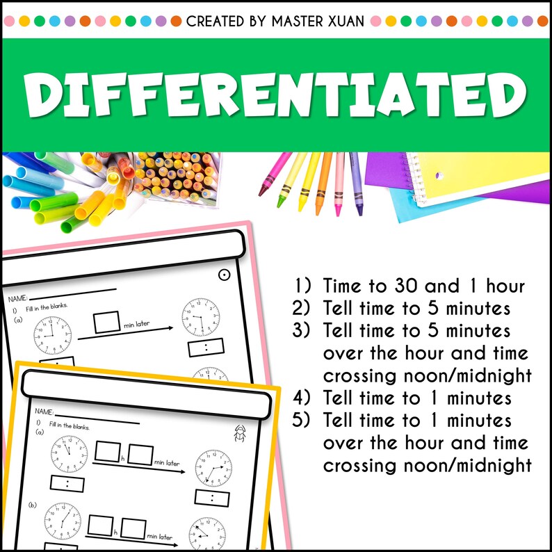 Ancient Egypt Craft, Telling Time to the Minute Activity 3rd Grade ...