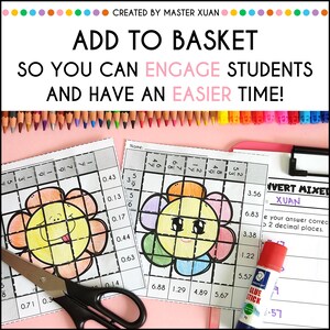 Convert Fractions to Decimals With Long Division Activity With Spring ...