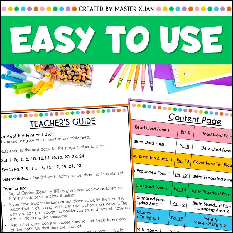 3rd Grade Math Worksheet, 4th Grade Place Value Worksheets, Place Value ...