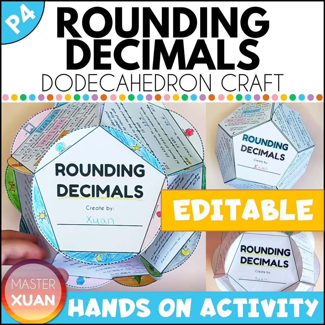 Fifth Grade Math Worksheets for Rounding Decimals Activity for Kids ...