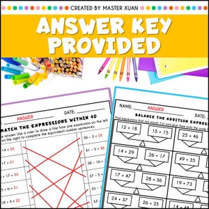Koala Craft, Balancing & Solving One Step Equations With Addition and ...