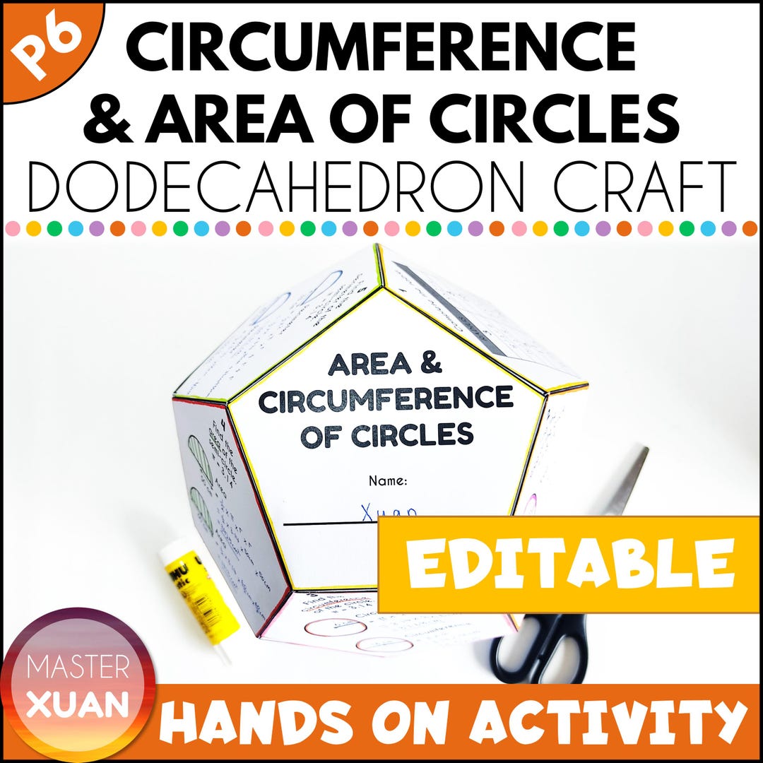 Circumference and Area of A Circle Worksheet & Crafts for Pi Day ...
