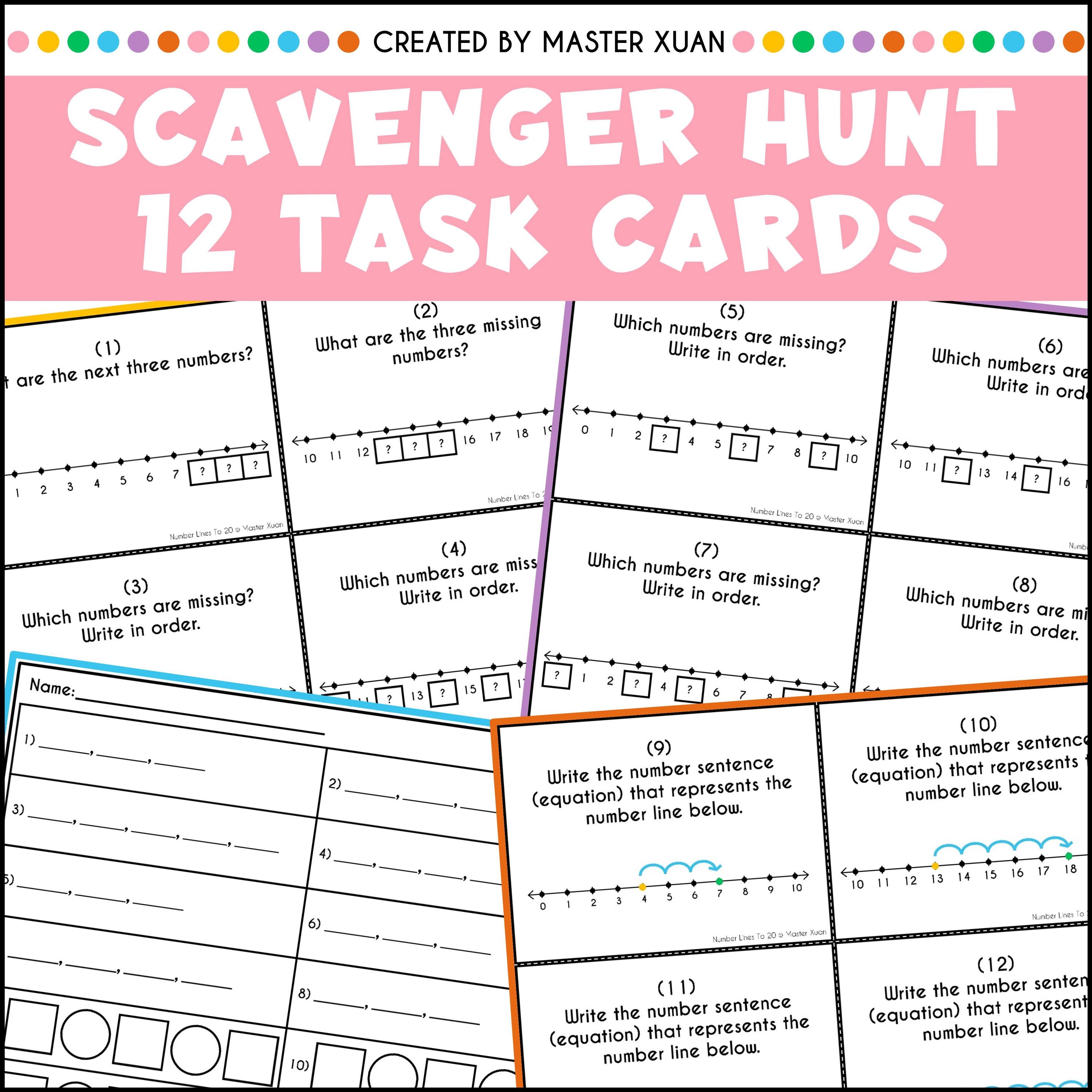 Classroom Number Line Display, Large Printable Number Lines to 20 ...