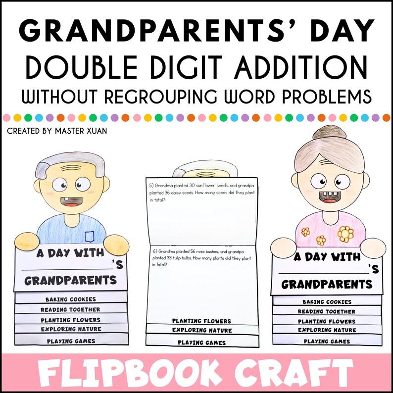 Double Digit Addition Without Regrouping Word Problems for Grandparents ...