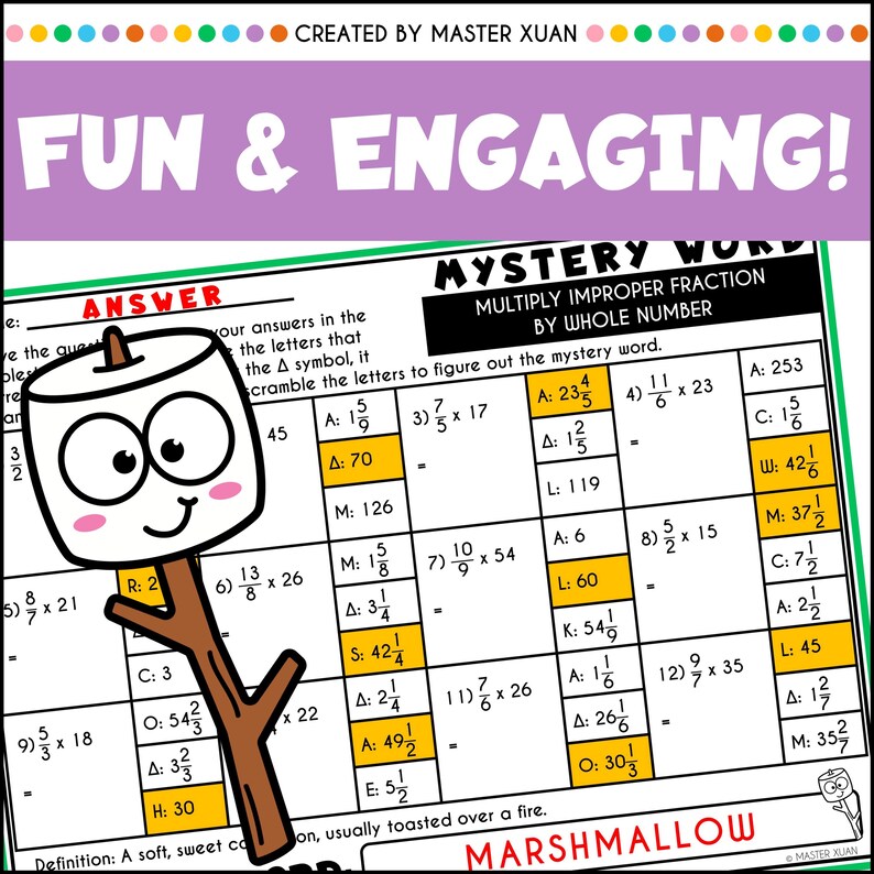 Multiplying Fractions Activity Sheets for 5th Grade Worksheet Math ...