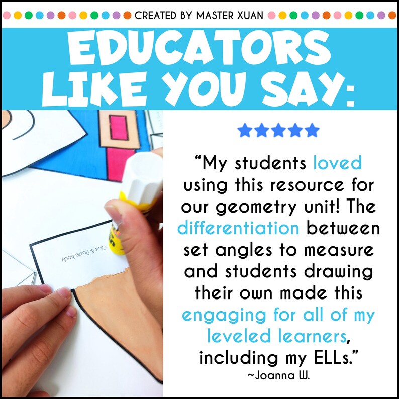 Geometry Printable Crafts for Kids Measure Angles Protractor Practice ...