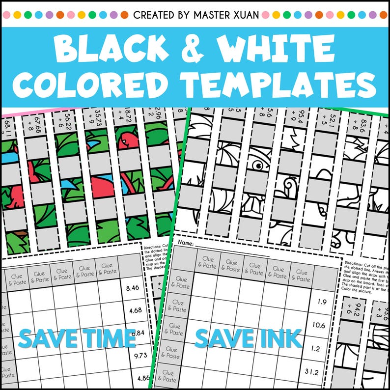 Dinosaur Craft Printables Paper Weave Crafts for Dividing Decimals by ...