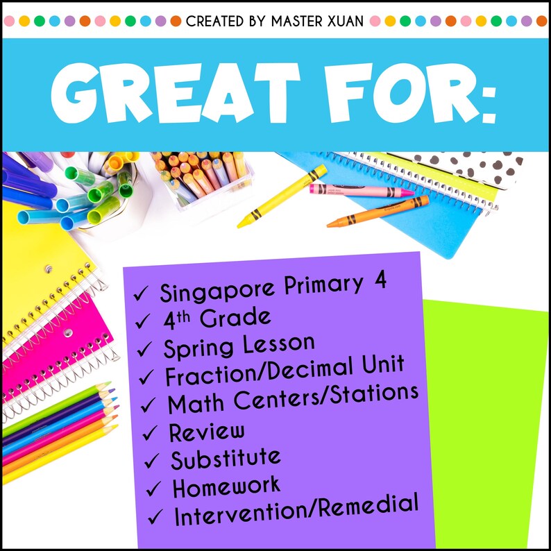 Fraction to Decimal Conversion Crafts Spring Flower Printable 4th Grade ...