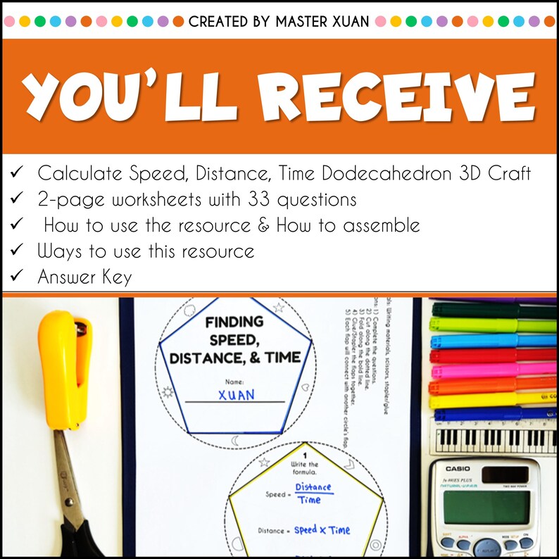 Speed Distance Time Triangle Formula Activity for 7th Grade Math ...