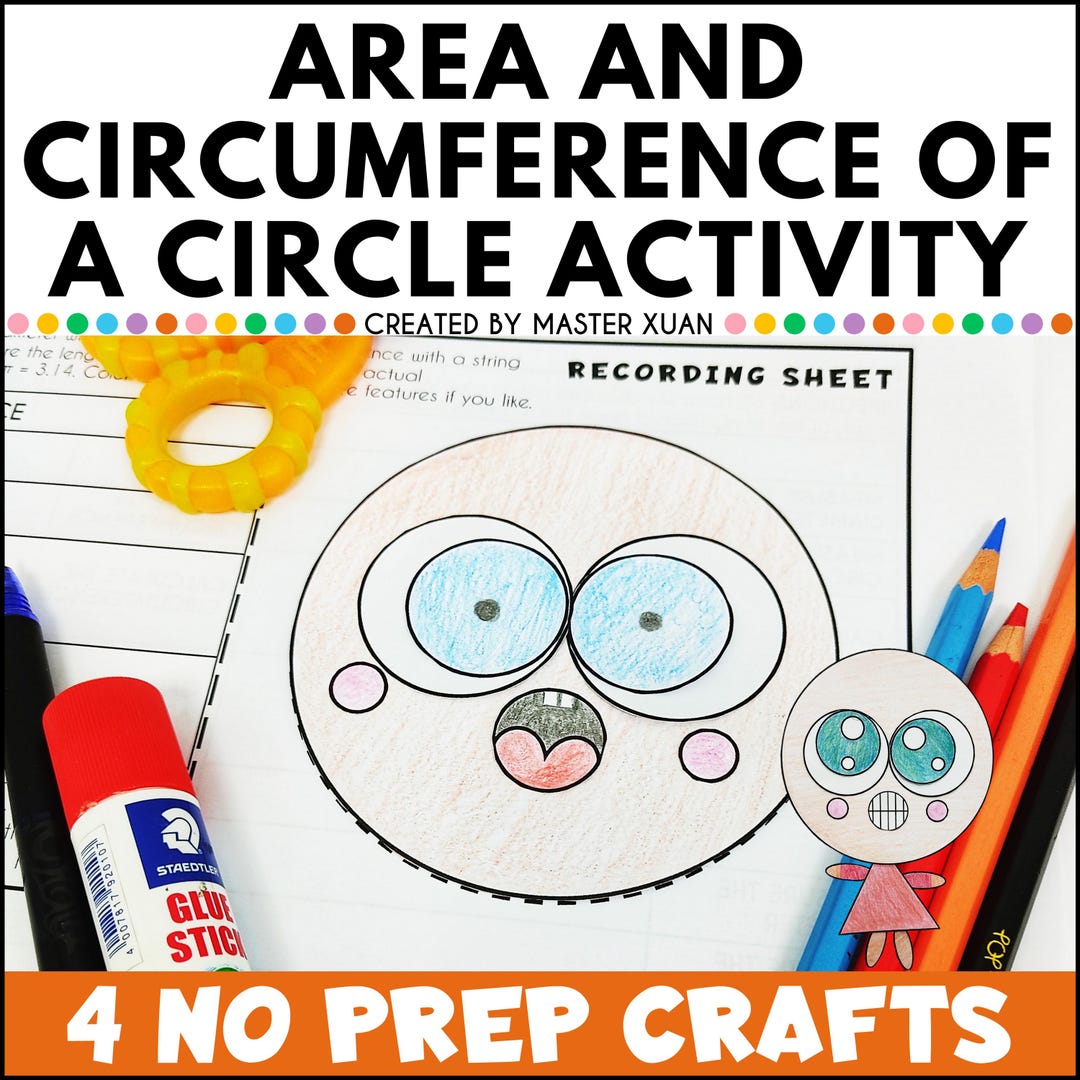Circumference and Area of A Circle Worksheet and Crafts for Pi Day 7th ...