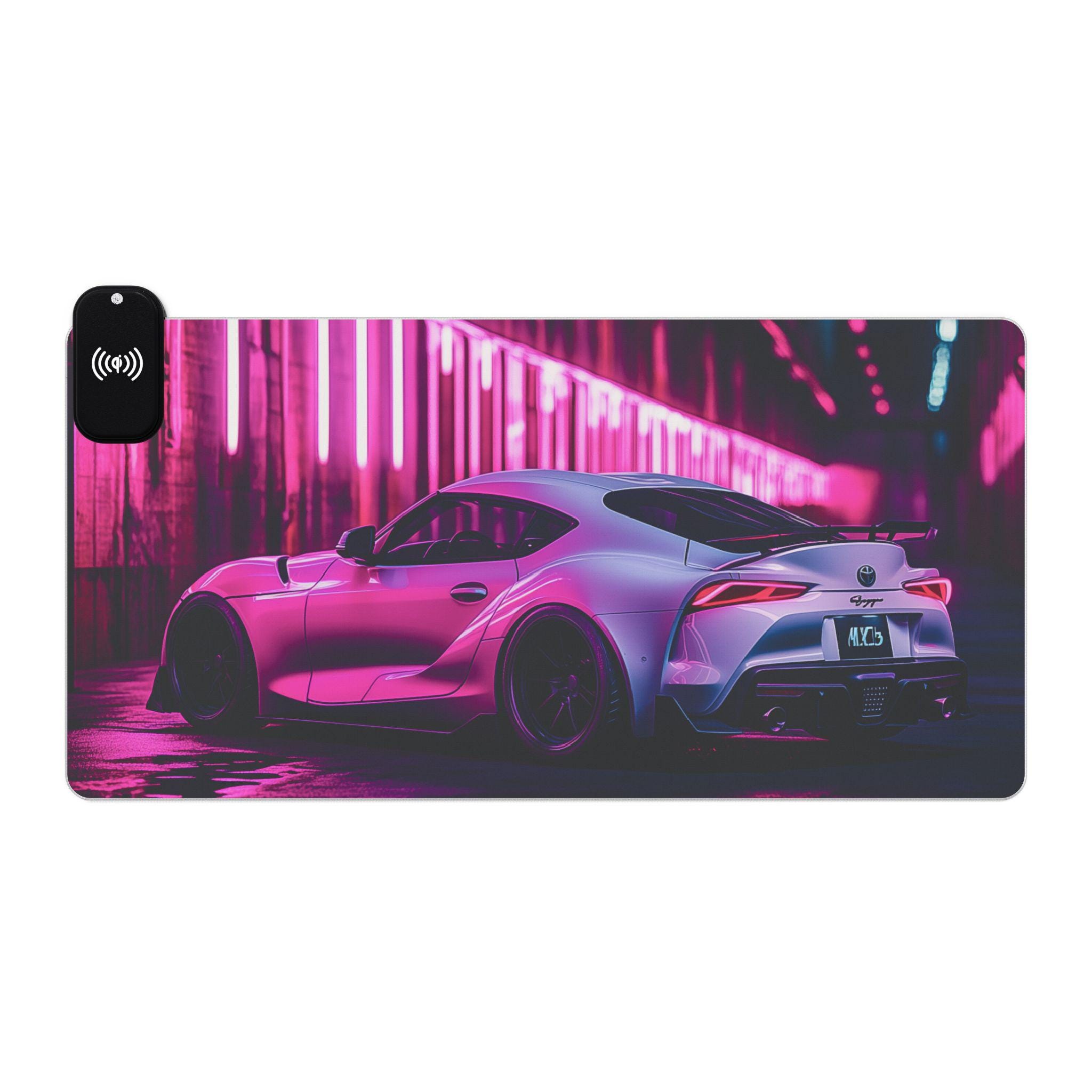 Toyota Supra MK5 LED Gaming Mouse Pad, Wireless Charging Desk Mat for ...