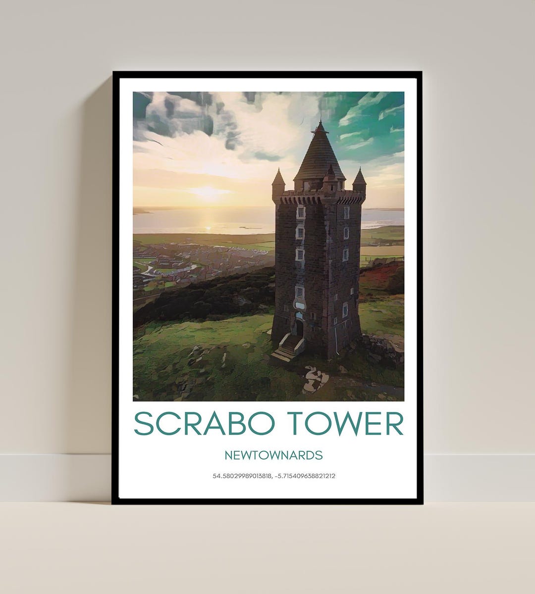 Scrabo Tower Newtownards Rolled Poster House Warming Gift, Home Gift ...