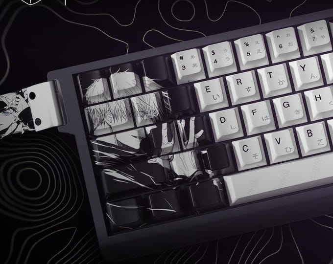 JJK Satoru Gojo - PBT Keycaps Anime Theme Dye-sub Cherry Profile for MX ...