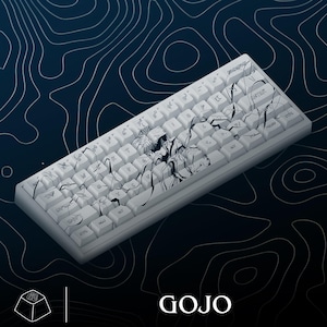 GOJO SENSEI - PBT Keycaps Anime Style Dye Sub Cherry for 61/65/68 ...