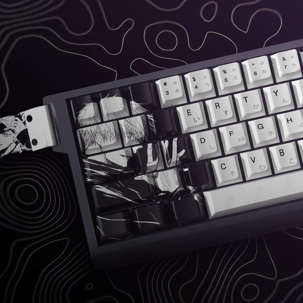 JJK Satoru Gojo PBT Keycaps Anime Theme Dye-sub Cherry Profile for MX ...
