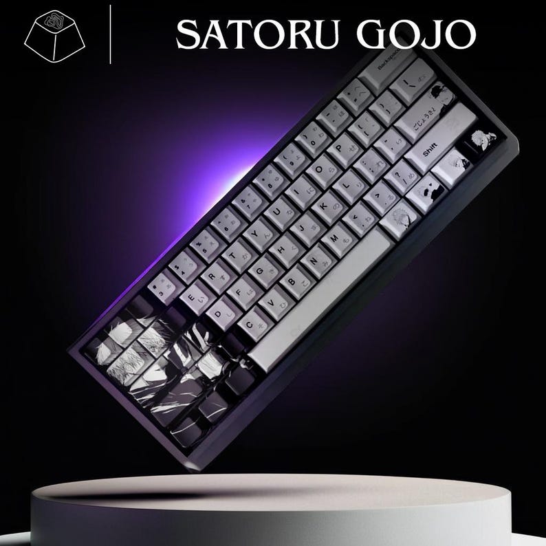 JJK Satoru Gojo - PBT Keycaps Anime Theme Dye-sub Cherry Profile for MX ...