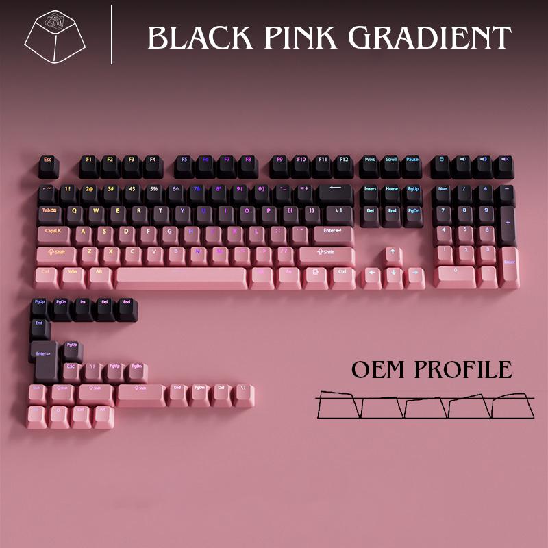 Black Pink Gradient Keycaps for Cherry MX Switch Mechanical Keyboard ...