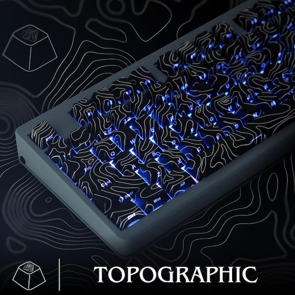 Topographic Keycaps - Etsy