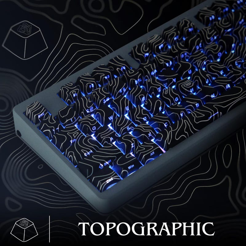 Topographic Keycaps - Etsy
